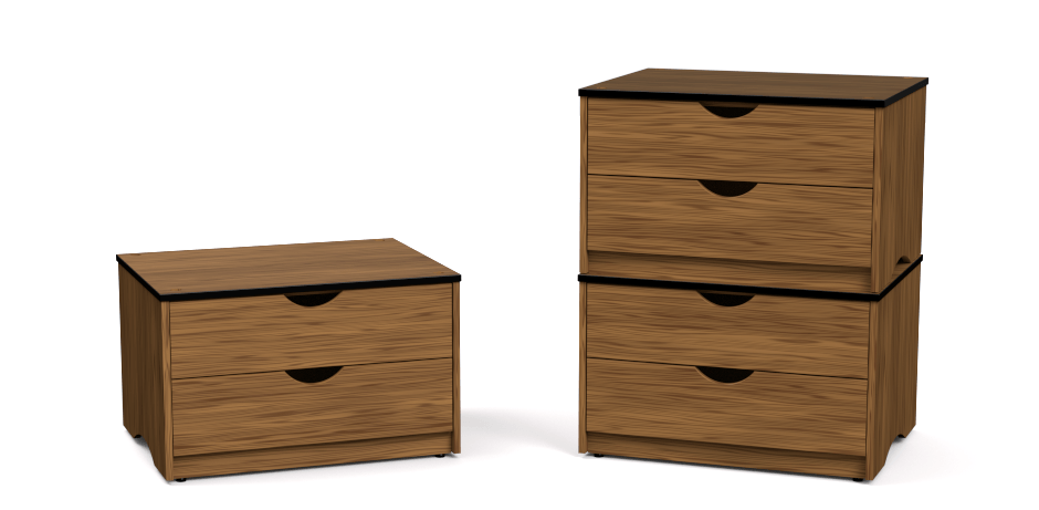 Spartan Two Drawer Stackable Chest - Blockhouse Contract Furniture